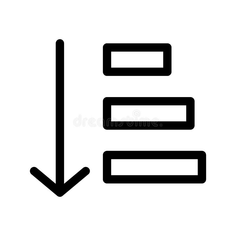 Sorting Icon Vector Symbol Design Illustration Stock Vector ...