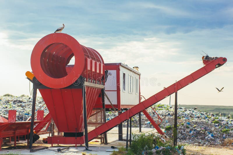 Large Landfill Near the Metropolis. View from the Drone. Stock Image ...