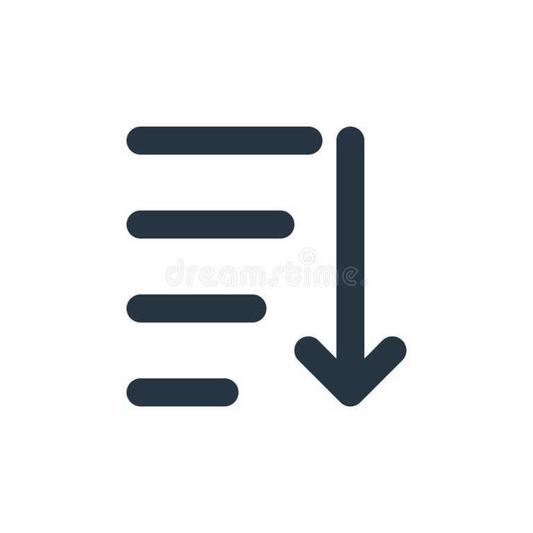 Sorting Order Icon Vector from Essentials Ui Concept. Thin Line ...