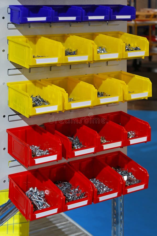 Sorting parts bins stock image. Image of sorting, nuts - 26335969