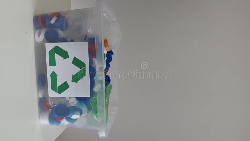 Sorting Plastic Bottle Caps and Lids Recyclable Materials for Recycling ...