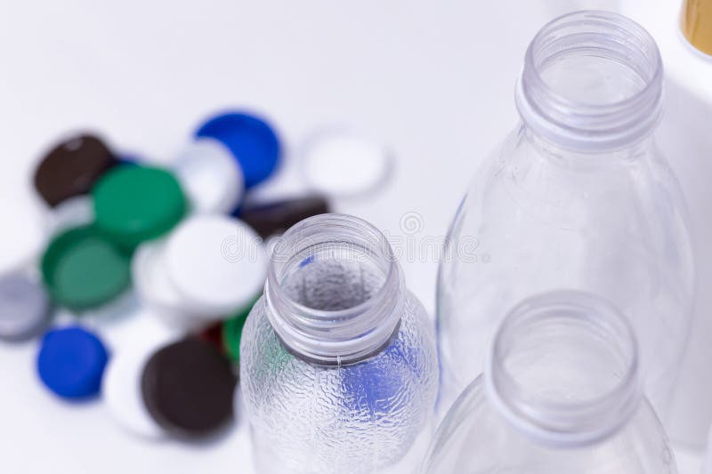 Sorting Plastic Waste at Home. Plastic Transparent Bottles are Selected ...