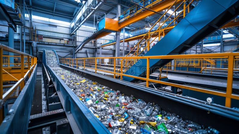 Sorting and Processing Facility for Recyclable Materials with Conveyor ...