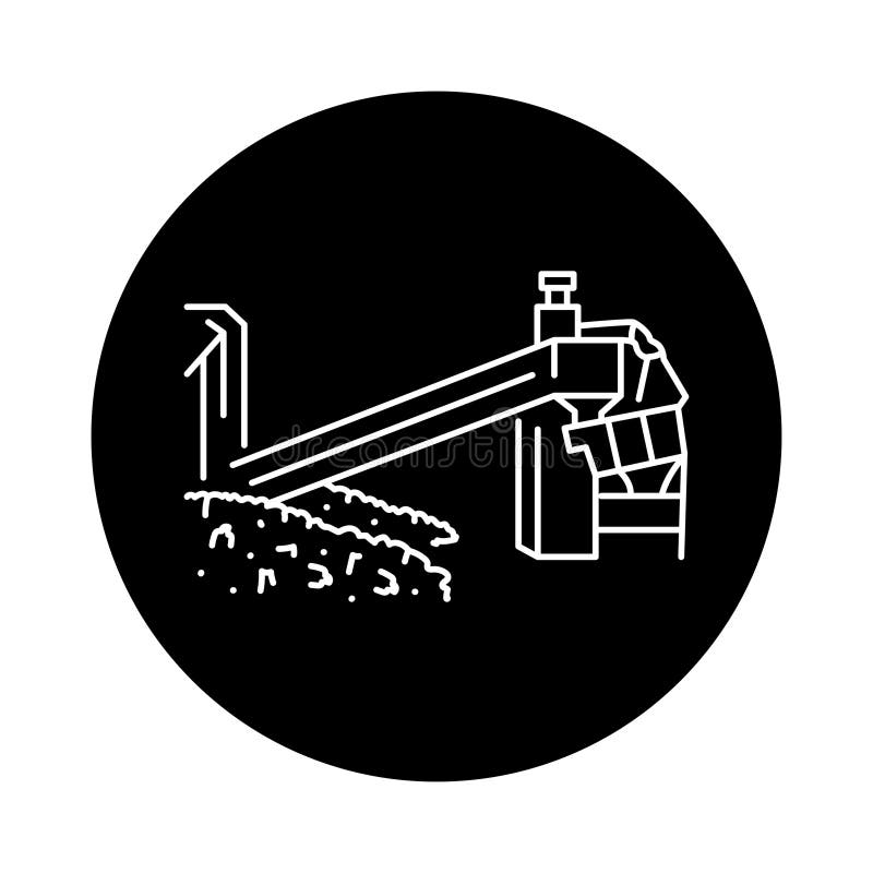 Sorting and Recycling of Garbage Black Line Icon. Pictogram for Web ...