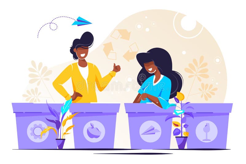 Sorting and recycling stock vector. Illustration of pictogram - 170035356