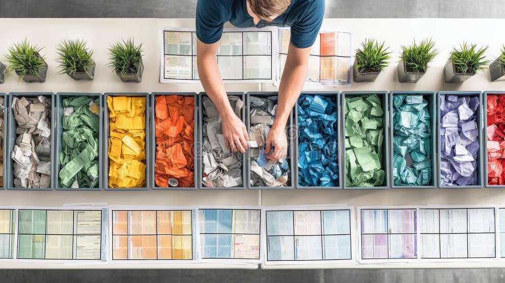 Sorting Trash into Labeled Bins on a Clean Table Using Organized ...