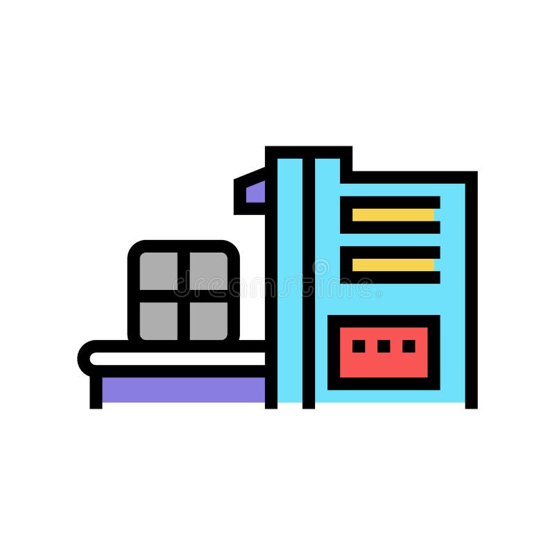 Sorting Waste Machine Color Icon Vector Illustration Stock Illustration ...