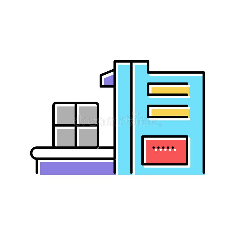 Sorting Waste Machine Color Icon Vector Illustration Stock Vector ...