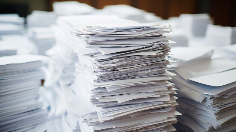Sorting White Paper for Recycling Process Stock Illustration ...