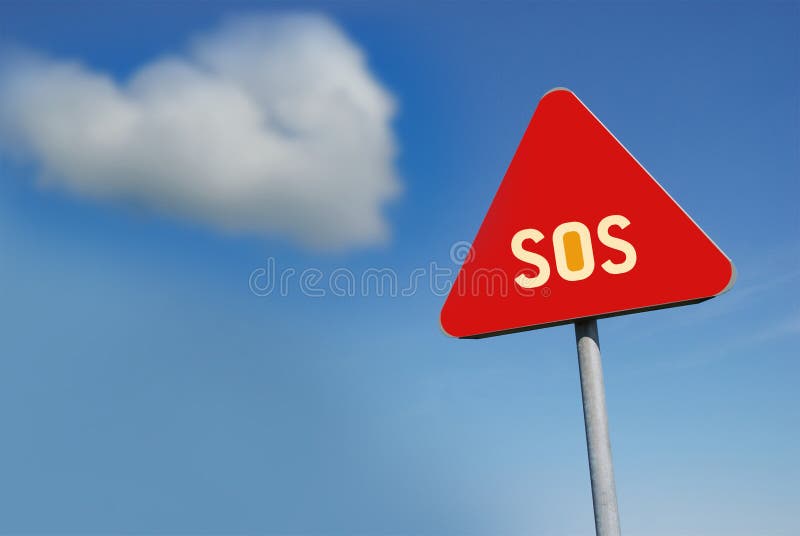 Sos stock vector. Illustration of banner, draw, cute - 21341825