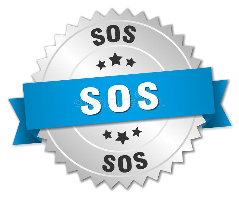 Sos ilustração do vetor. Ilustração de tecla, selo, brilhante - 120122342