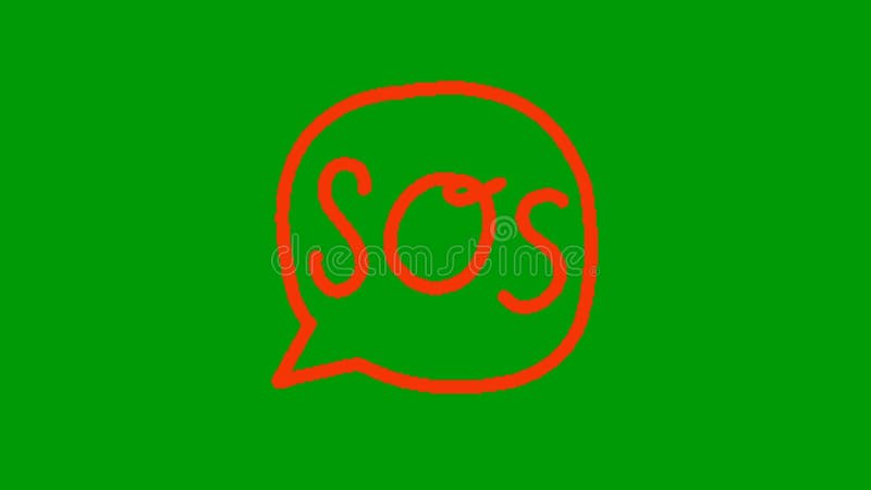 Sos Sign Animation on Green Screen Stock Footage - Video of hazard ...