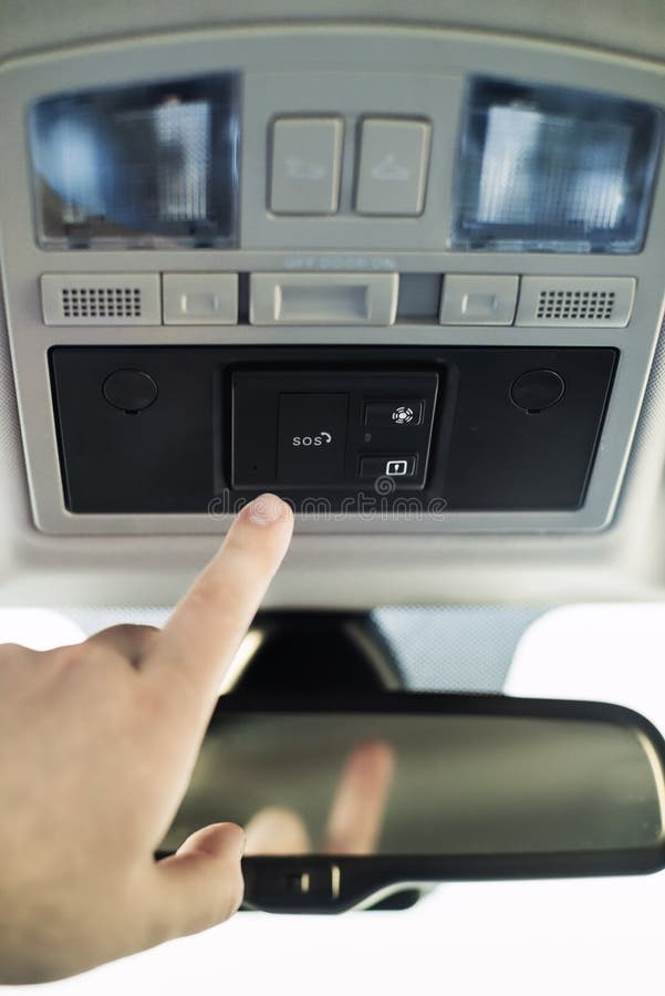 SOS button in car stock image. Image of sharpness, call - 91474119