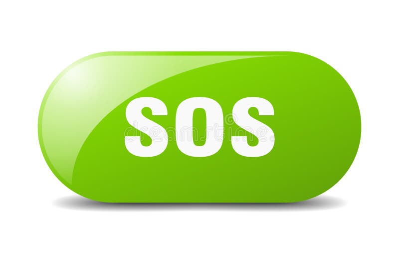 Sos Button. Sos Sign. Key. Push Button Stock Vector - Illustration of ...