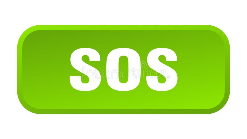 Sos Button. Sos Square 3d Push Button Stock Vector - Illustration of ...