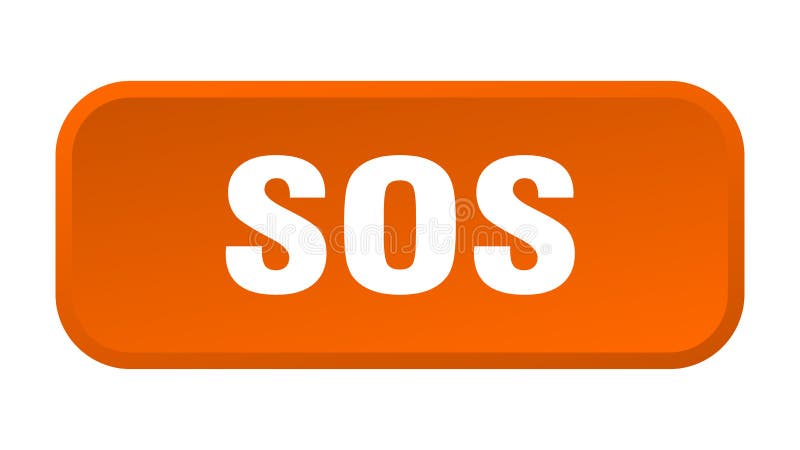 Sos Button. Sos Square 3d Push Button Stock Vector - Illustration of ...