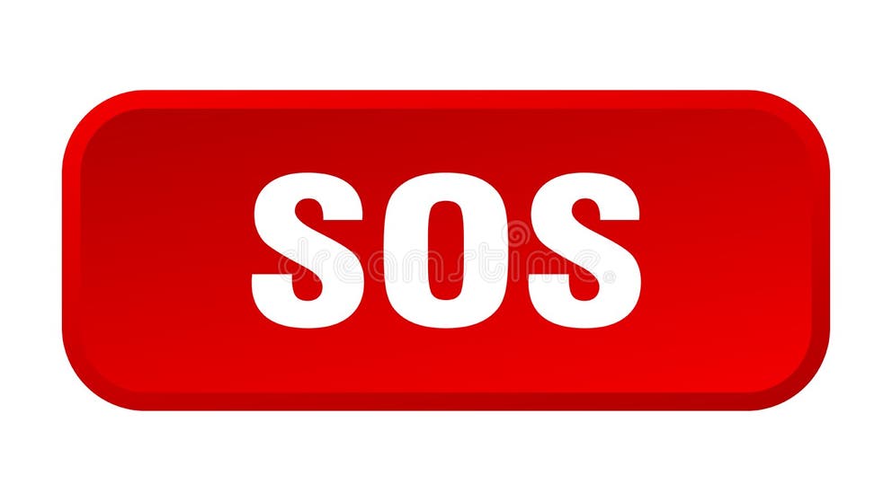 Sos Button. Sos Square 3d Push Button Stock Vector - Illustration of ...
