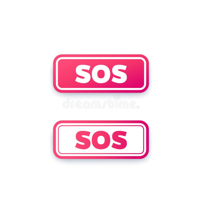 Sos Buttons Design for Web, Vector Stock Vector - Illustration of ...