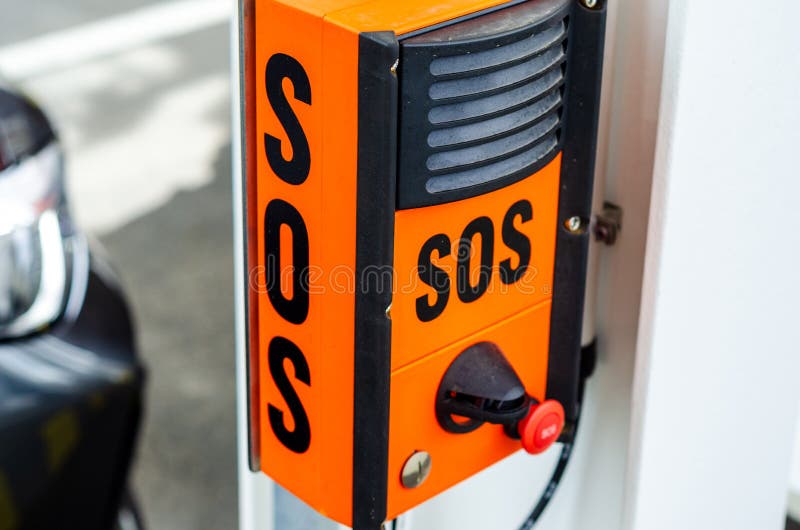 SOS Call Station on Board the Ferry Stock Image - Image of call ...