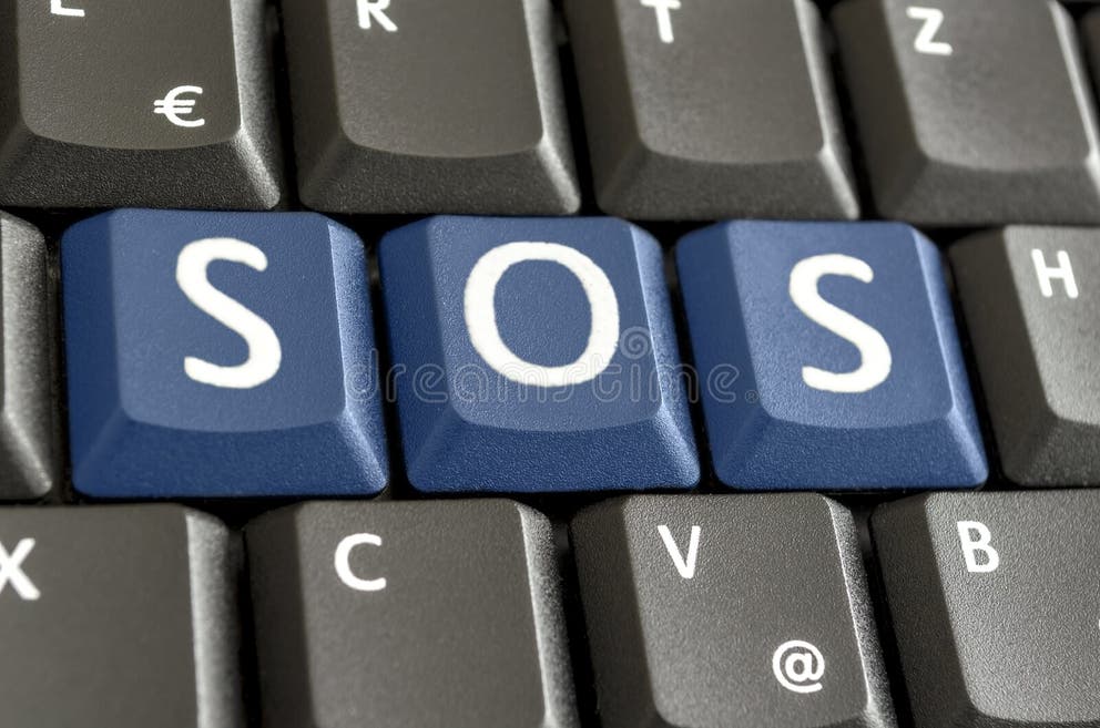 SOS on computer keyboard stock photo. Image of plea, service - 31079102