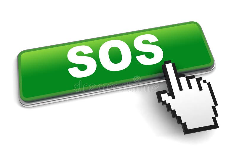 Sos Concept 3d Illustration Isolated Stock Illustration - Illustration ...