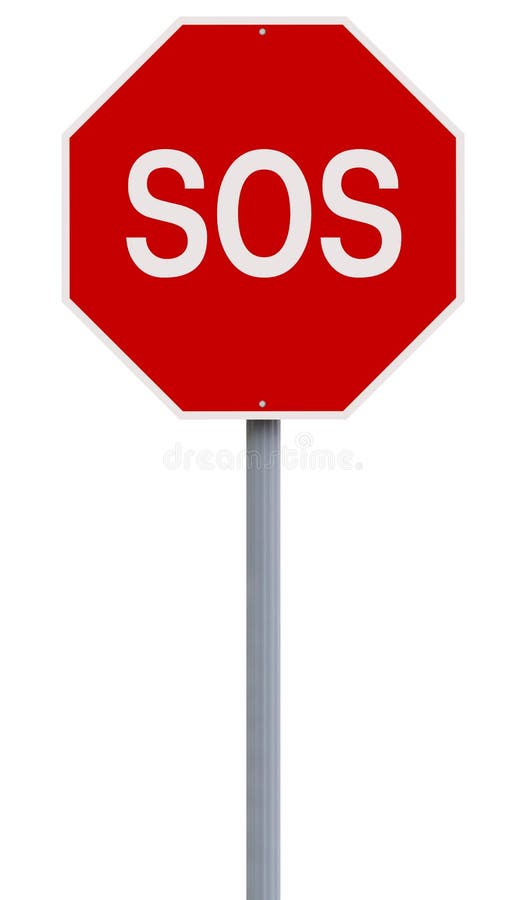 SOS stock illustration. Illustration of white, road, signal - 33501301