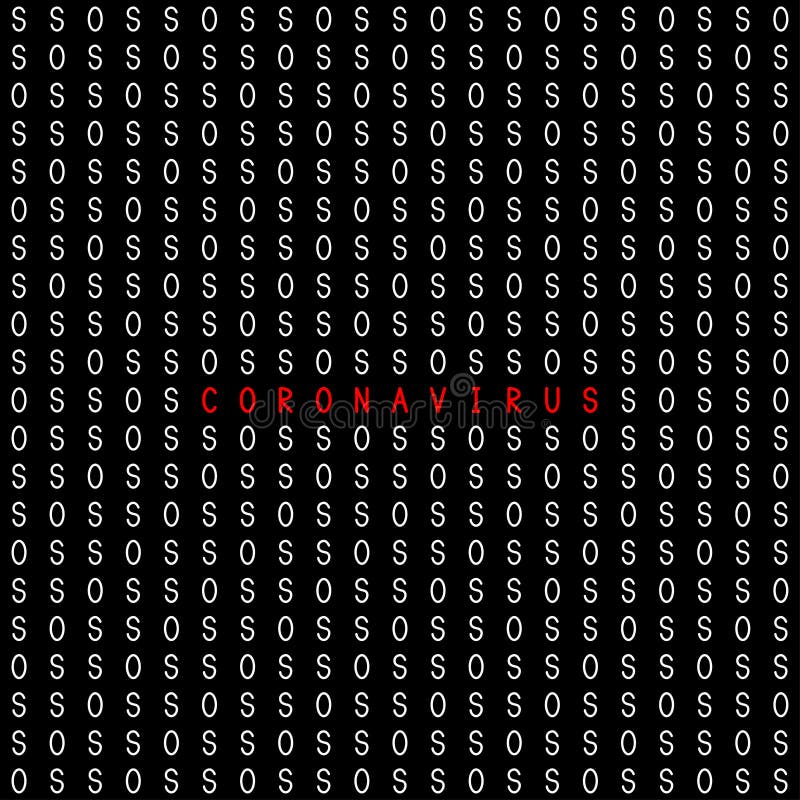 SOS. Coronavirus stock vector. Illustration of hazard - 176800507