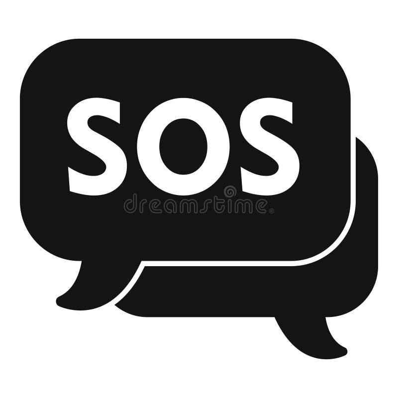 Sos Help Message Icon Simple Vector. Health Number Stock Vector ...