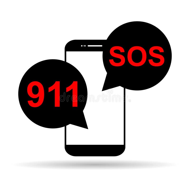 SOS Help Shadow Icon, Safety Support Alert Design, Save Vector ...