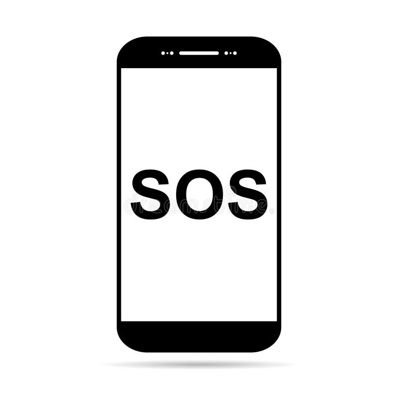 SOS Help Shadow Icon, Safety Support Alert Design, Save Vector ...