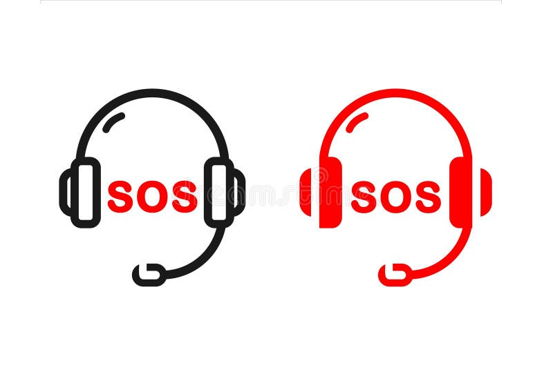 SOS Helpdesk, Hotline. Illustration Vector Stock Vector - Illustration ...