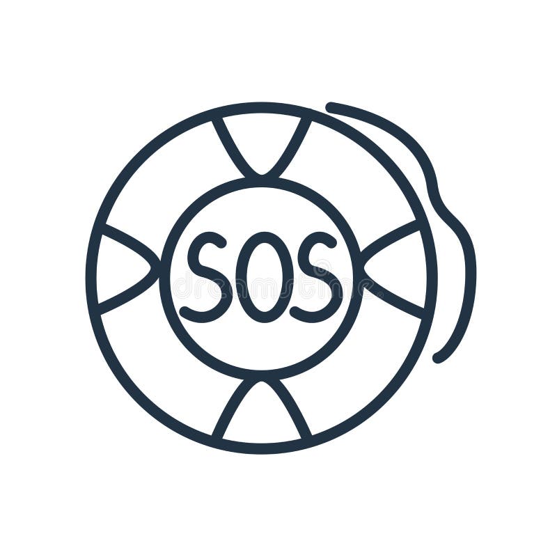 Sos Icon Vector Isolated on White Background, Sos Sign Stock Vector ...