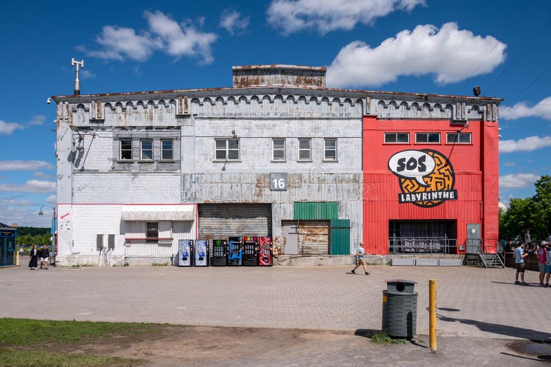 SOS Labyrinthe Maze in Montreal Editorial Stock Image - Image of ...