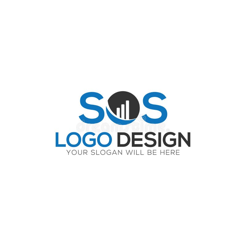 SOS Letter Logo Design Template Stock Illustration - Illustration of ...