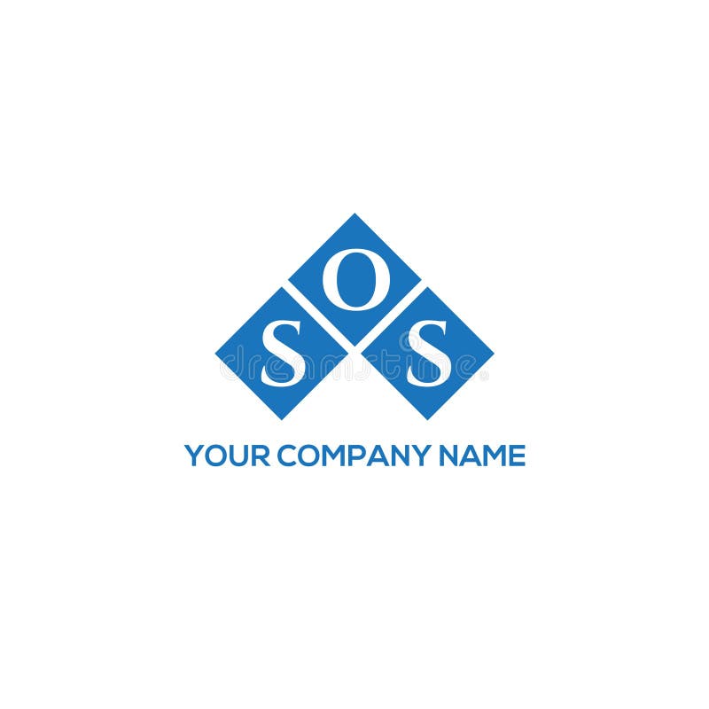 SOS Letter Logo Design on WHITE Background. SOS Creative Initials ...