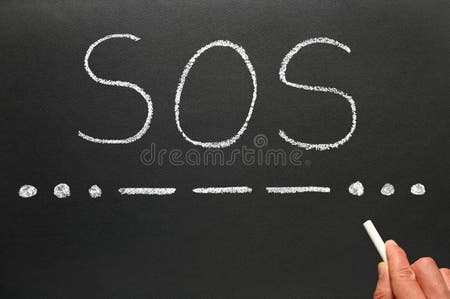 SOS Morse Code Distress Signal. Stock Photo - Image of signal, letters ...