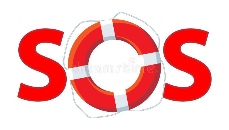 SOS Help stock illustration. Illustration of background - 24697012