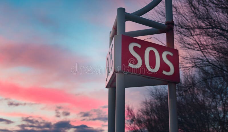 Sos Icon White Text Red Background Stock Photos - Free & Royalty-Free ...
