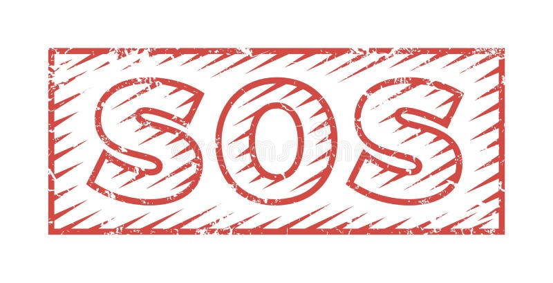 SOS rubber stamp stock vector. Illustration of grungy - 94660717