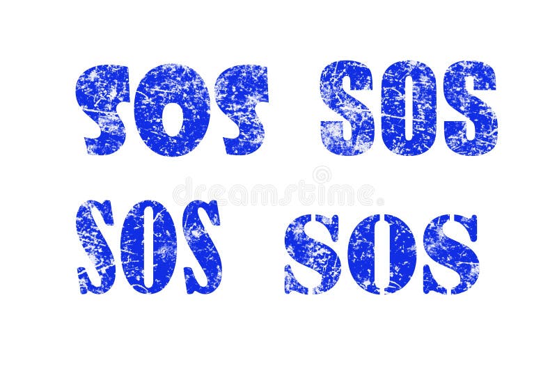 SOS Help.an Alarming International Signal Stock Illustration ...