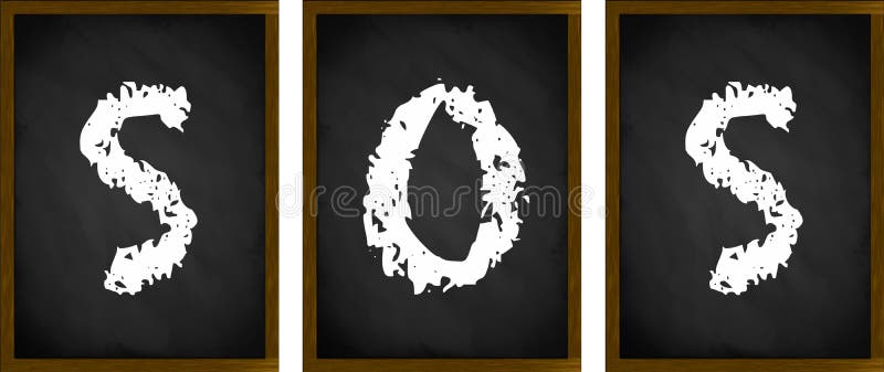 Sos Sign Framed Blackboards Stock Photos - Free & Royalty-Free Stock ...
