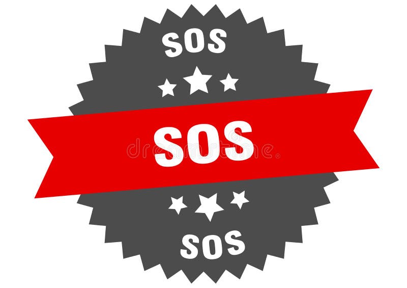 Sos stock vector. Illustration of hepl, vintage, button - 160546814