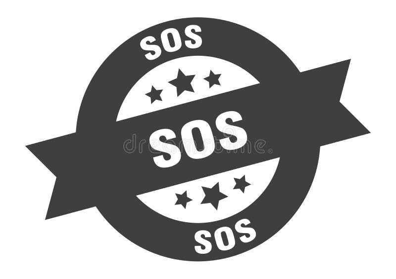 Sos sign stock vector. Illustration of label, circle - 160383635