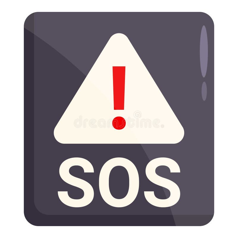 Sos Sign Showing Danger Alerting People Stock Vector - Illustration of ...