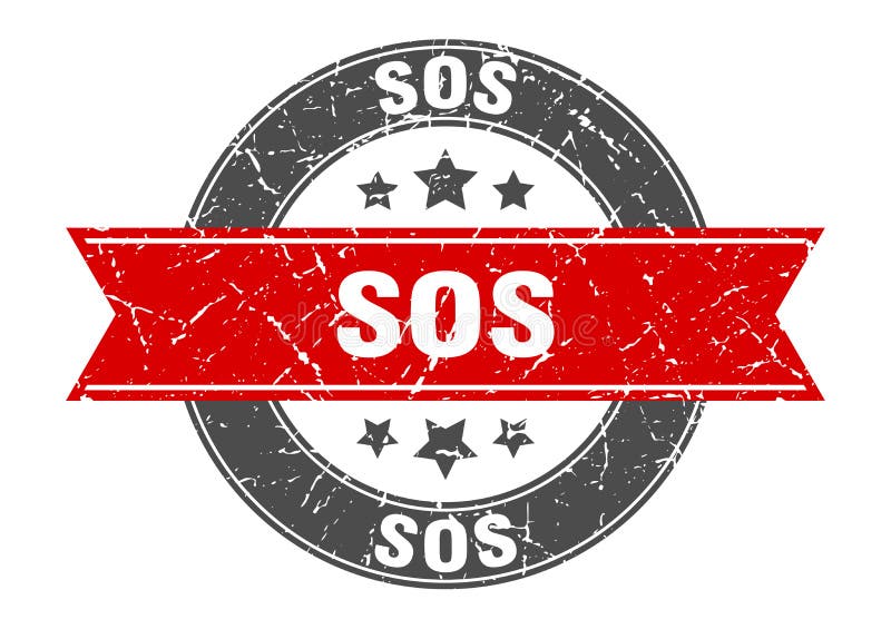 Sos stamp stock vector. Illustration of white, sticker - 162725188