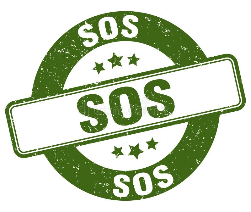 Sos Stamp. Sos Label. Round Grunge Sign Stock Vector - Illustration of ...
