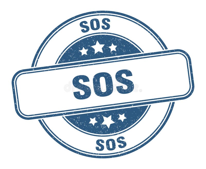 Sos Stamp. Sos Round Grunge Sign Stock Vector - Illustration of label ...
