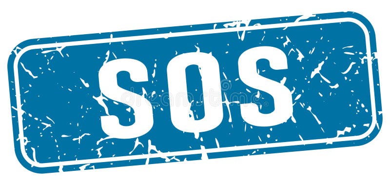 Sos Rectangular Sign. Sos Stamp Stock Vector - Illustration of textured ...