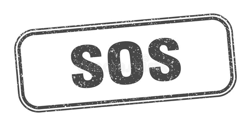 Sos Stamp. Sos Square Grunge Sign Stock Vector - Illustration of vector ...