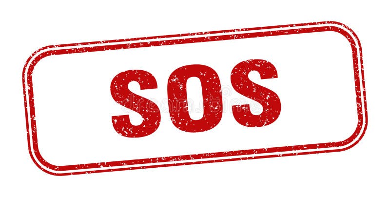 Sos Stamp. Sos Square Grunge Sign Stock Vector - Illustration of ...